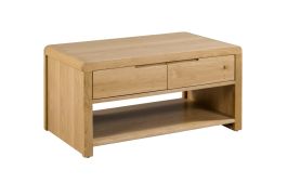 Julian Bowen Curve Coffee Table in Oak - Free Delivery