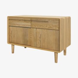 Scandic Solid Oak Narrow Sideboard | Free Delivery